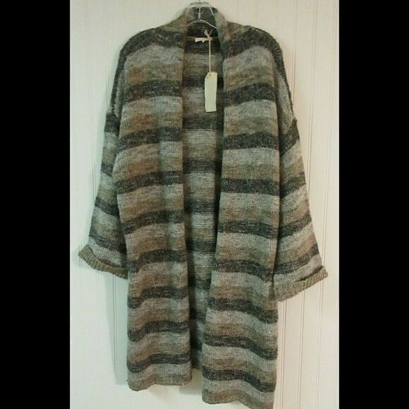 Mystree | Sweaters | Mystreelongcardigansweatergraybrownlgnew | Poshmark